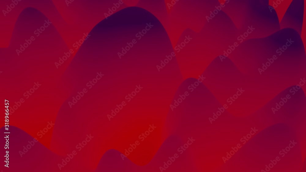 Vidéo Stock abstract liquid red violet gradients, inner glow surface like landscape. 4k seamless ...