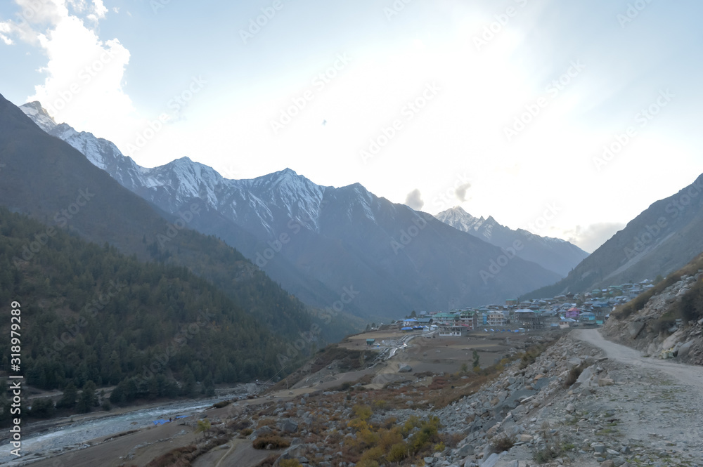 Human settlements in high altitude areas of Himalayan hills and ...