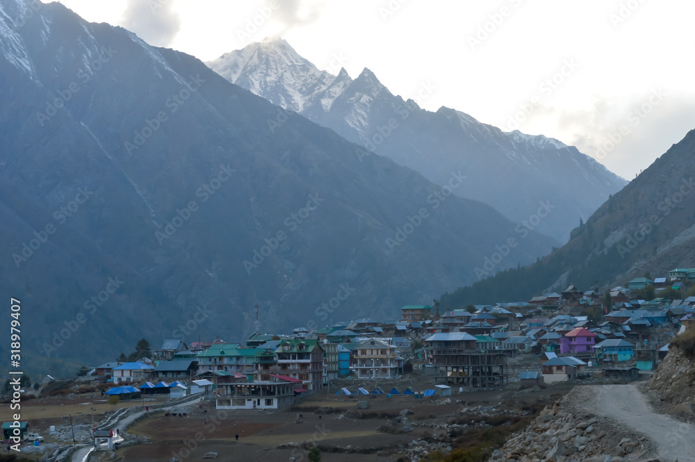 Human settlements in high altitude areas of Himalayan hills and ...