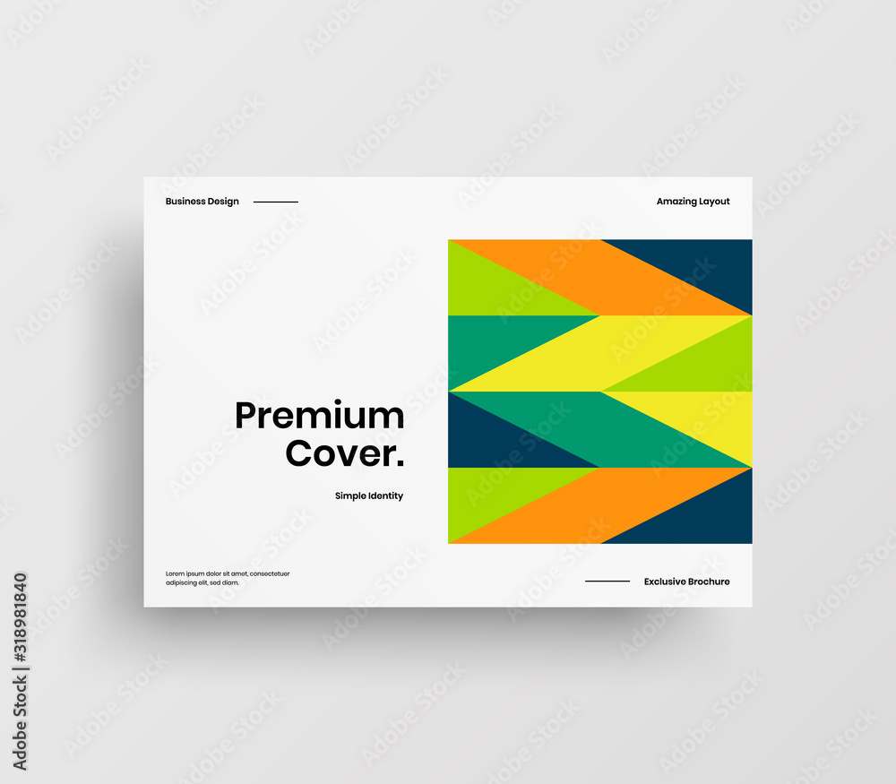 Creative business presentation vector A4 horizontal orientation front ...