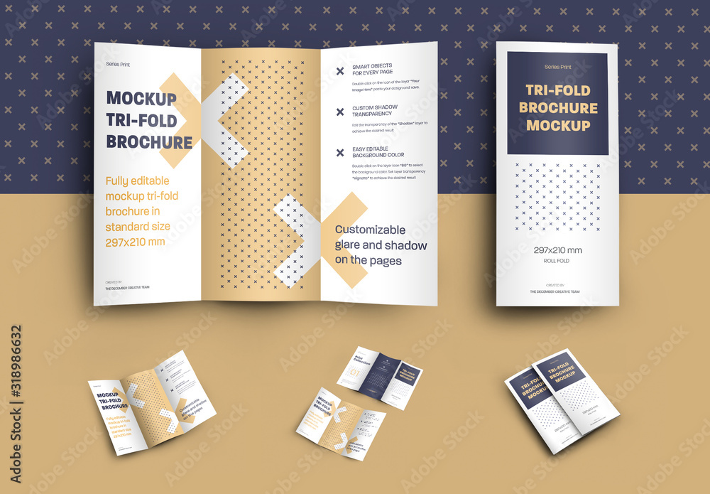 Roll Fold Brochure Template