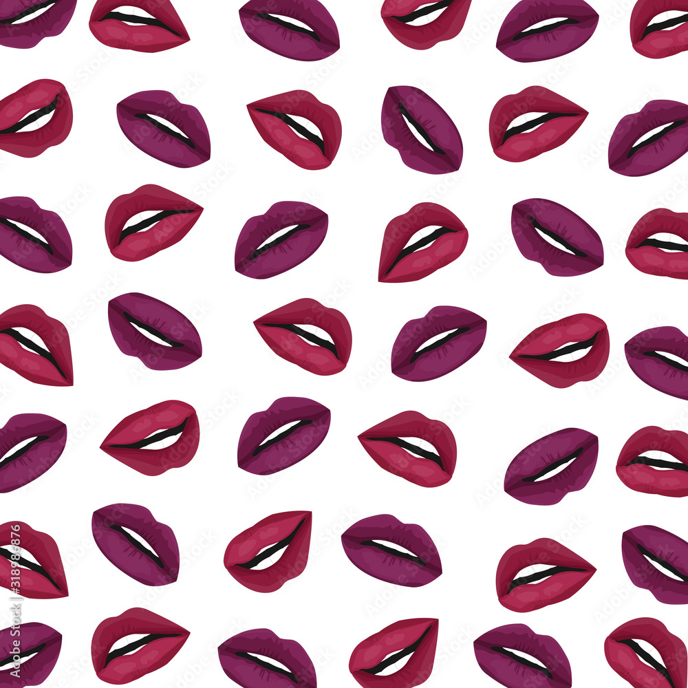 Lips pattern for textile. Lips background. Fashion background Stock ...