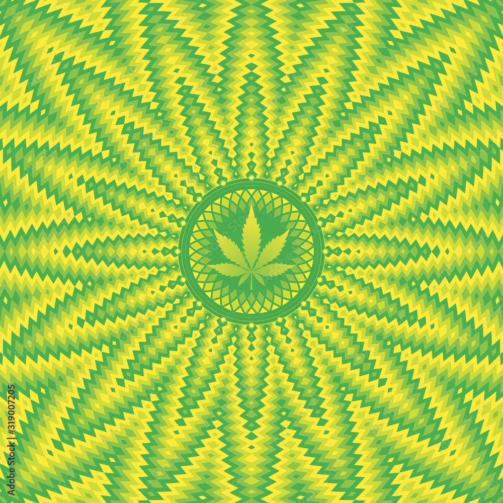 Magic cannabis leaf; Sacred complex geometry; Wonderful mandala in ...