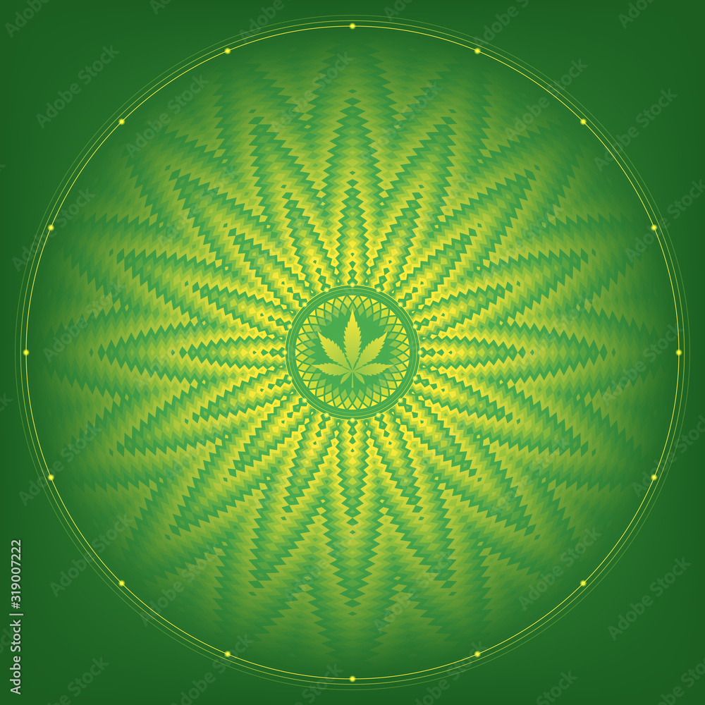 Magic cannabis leaf; Sacred complex geometry; Wonderful mandala in ...
