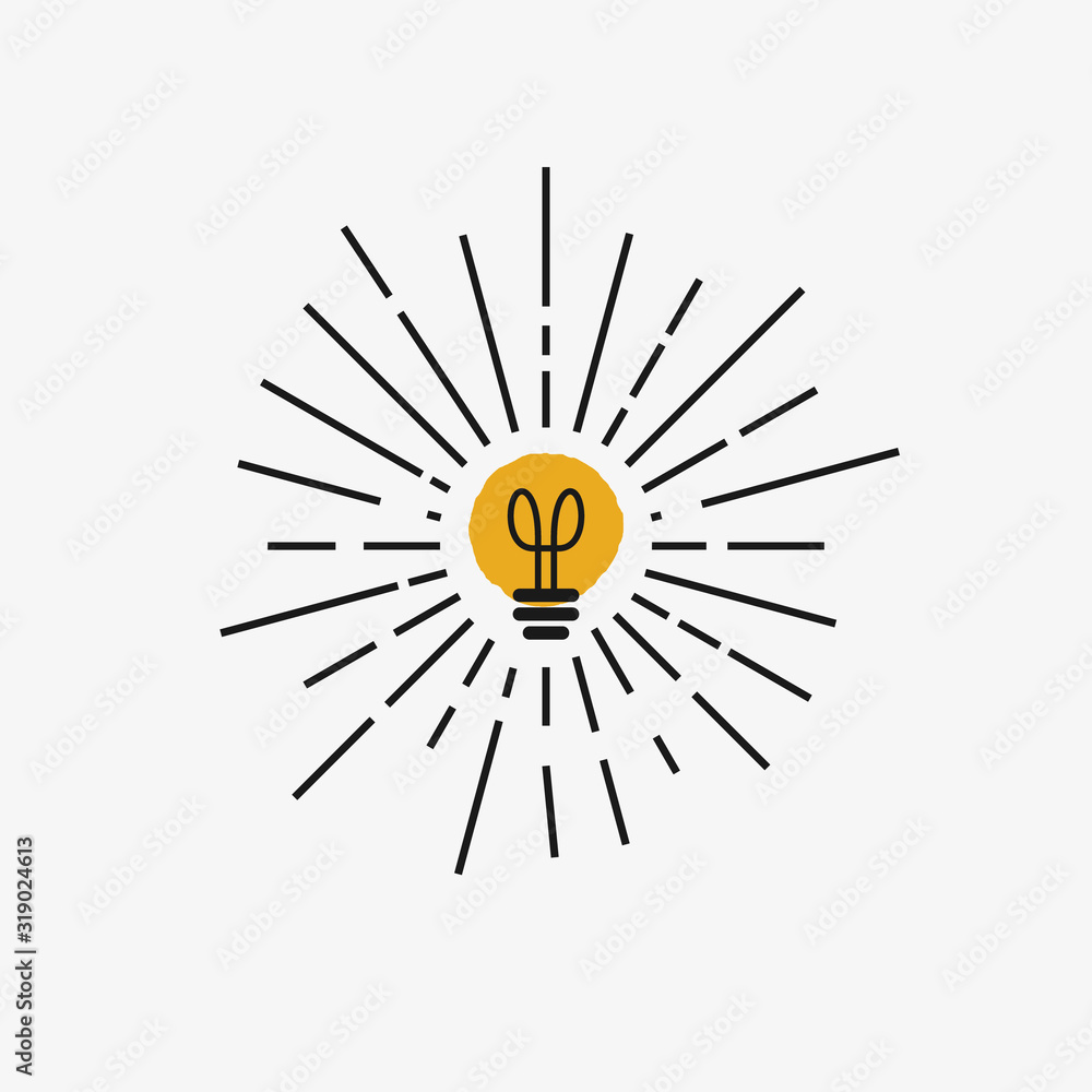 light bulb logo design inspiration Stock Vector | Adobe Stock