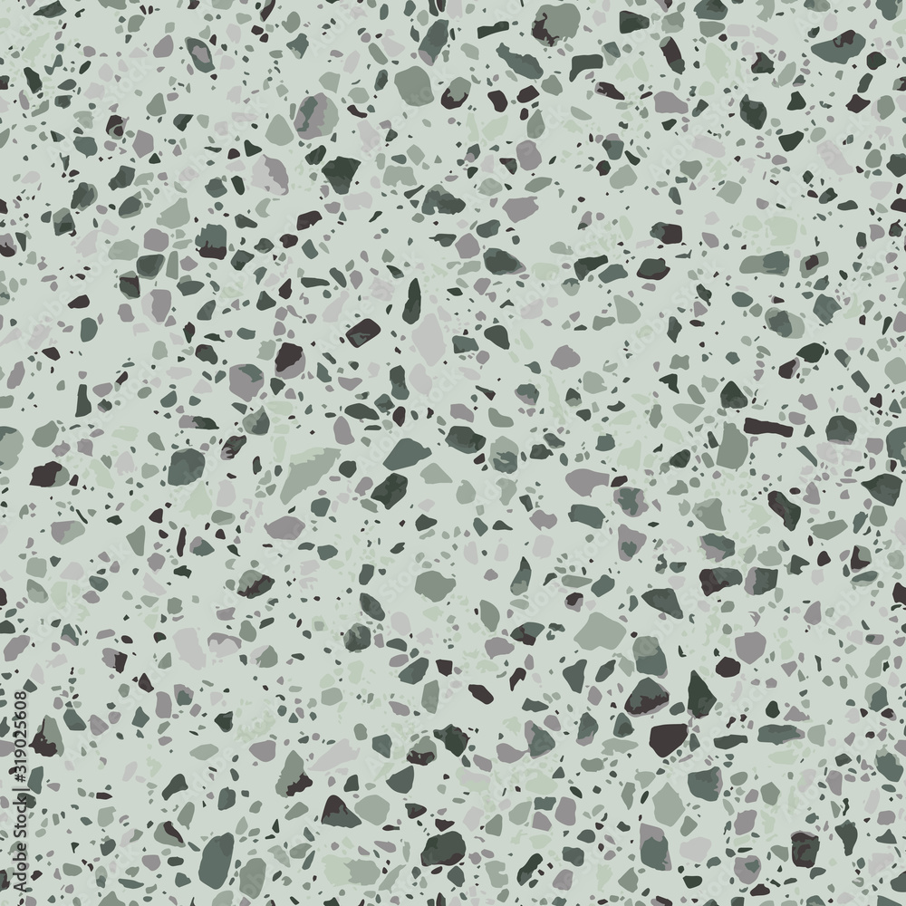 Green granite terrazzo flooring seamless texture. Realistic vector ...