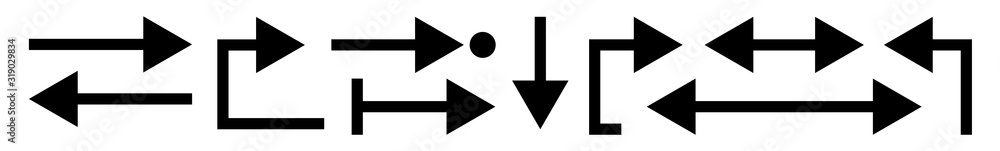 Arrow Icon Black | Arrows | Infographic Illustration | Direction Symbol ...