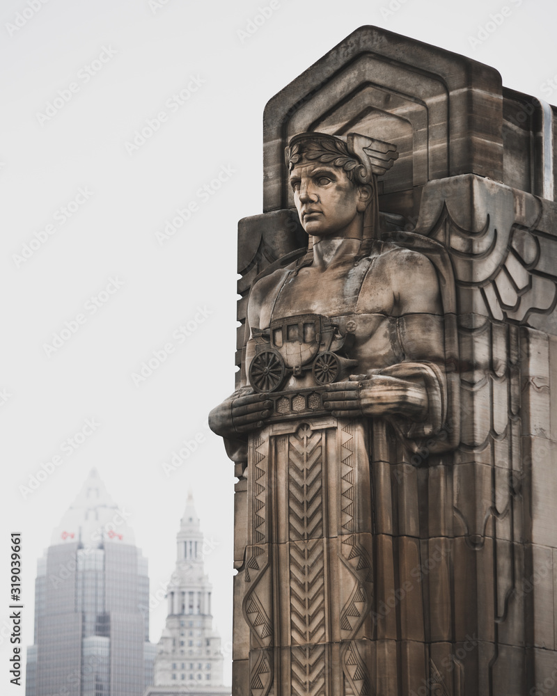 Guardians of Traffic Statue in Cleveland Ohio Stock Photo | Adobe Stock