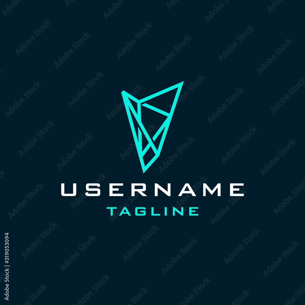 abstract mesh logo design inspiration . diamond icon design template ...