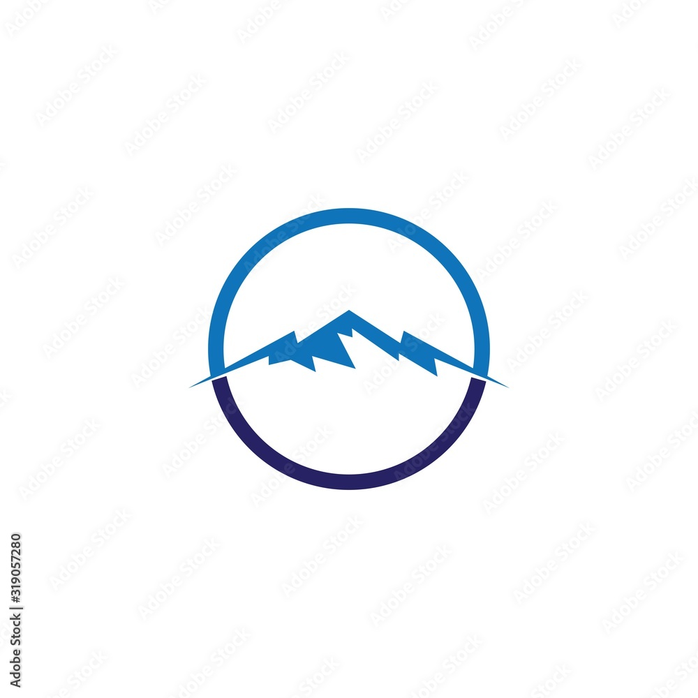 Mountain logo template icon design Stock Vector | Adobe Stock