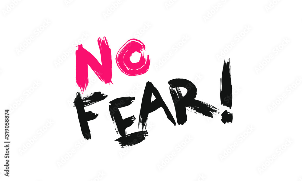 No fear lettering Stock Vector | Adobe Stock