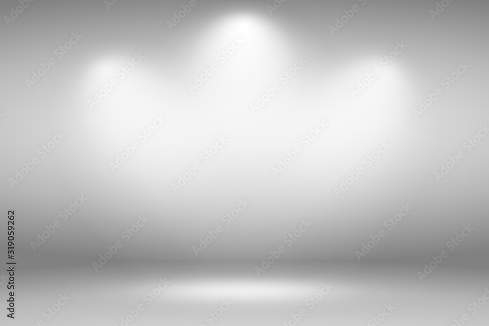 White stage with spot lighting in gray background. Stock Photo | Adobe ...