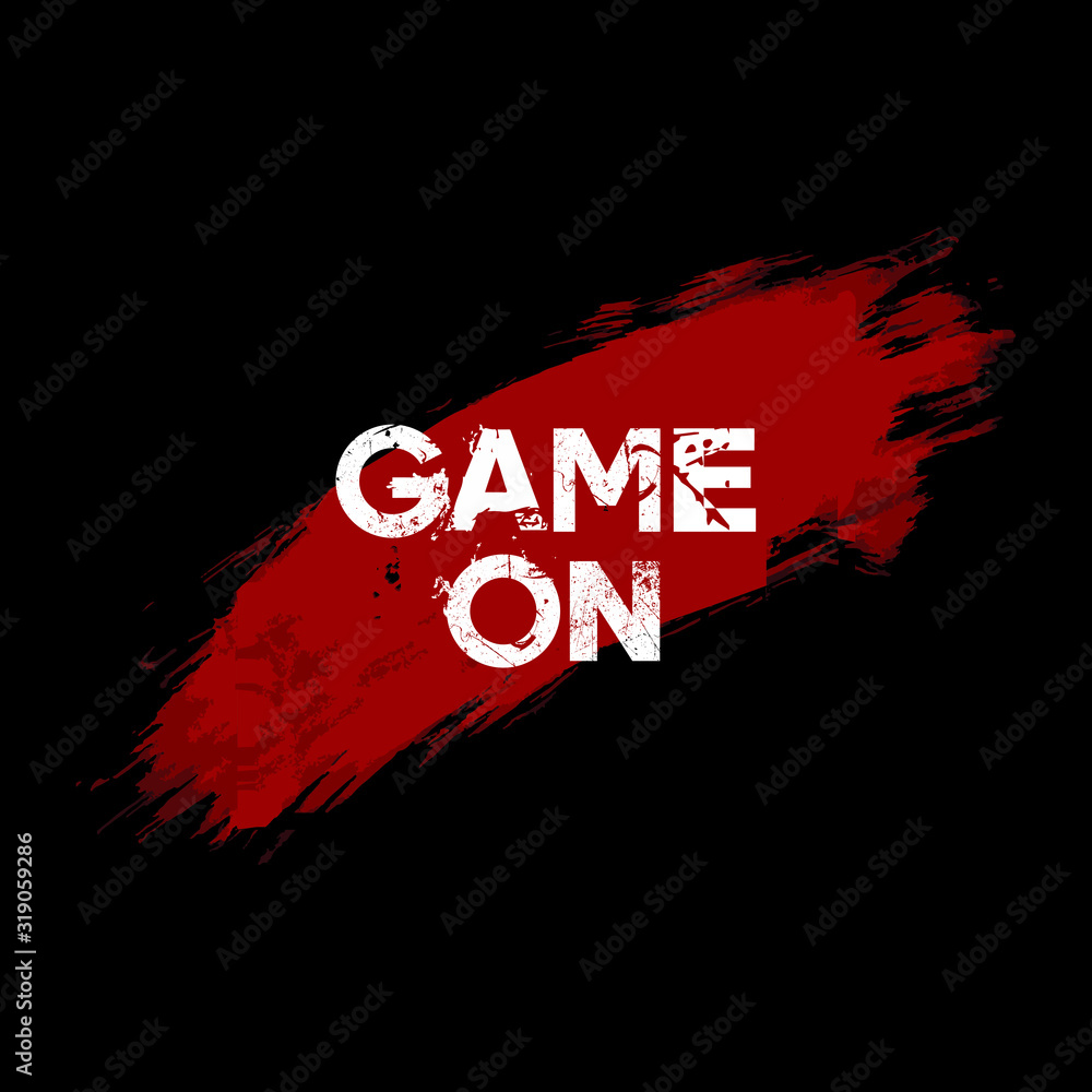 Gaming logo template blood brush effect design - VECTOR Stock Vector ...