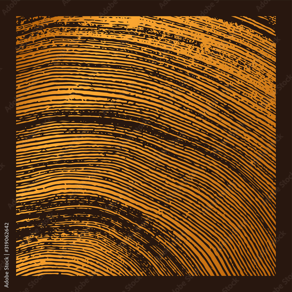 Warm brown and gold wood texture stamp. Detailed tree ring design ...
