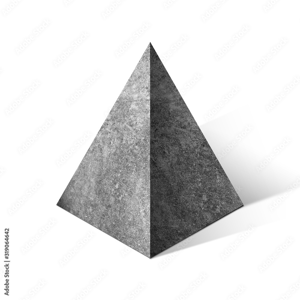 Equilateral triangle Geometry or Pyramid Made from concrete or cement ...