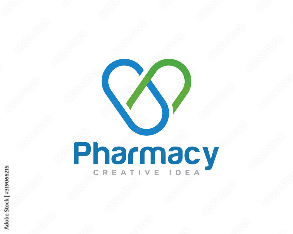 Pharmacy Medical Logo Design Vector Stock Vector | Adobe Stock