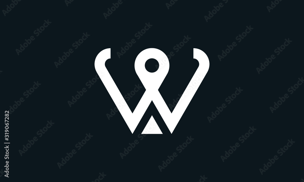 Modern abstract Letter WA logo. This logo icon incorporate with two ...