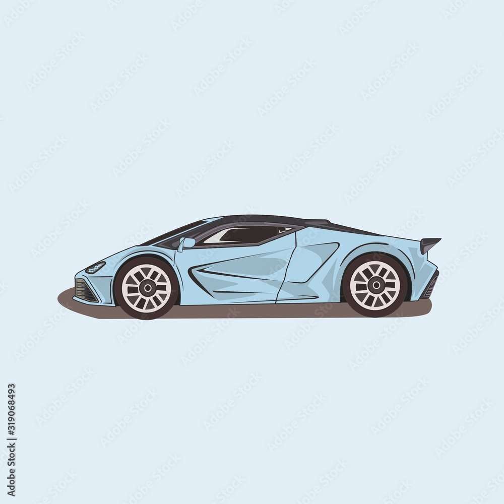 vector illustration drift car isolated easy to edit Stock Vector ...