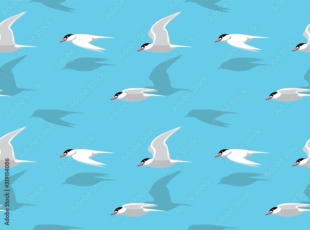Fototapeta Hampton i Marynistyczny Tern Flying Cute Cartoon Vector ...
