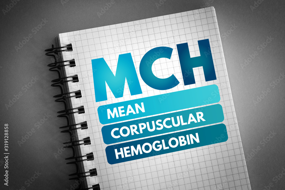 MCH - Mean Corpuscular Hemoglobin acronym, medical concept background ...
