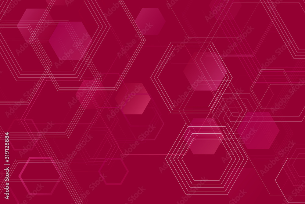 Gradient hexagon web background - chaotic abstract modern vector ...