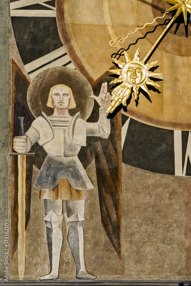 The western clock face : Victor Surbek 1929 fresco painting depicts ...