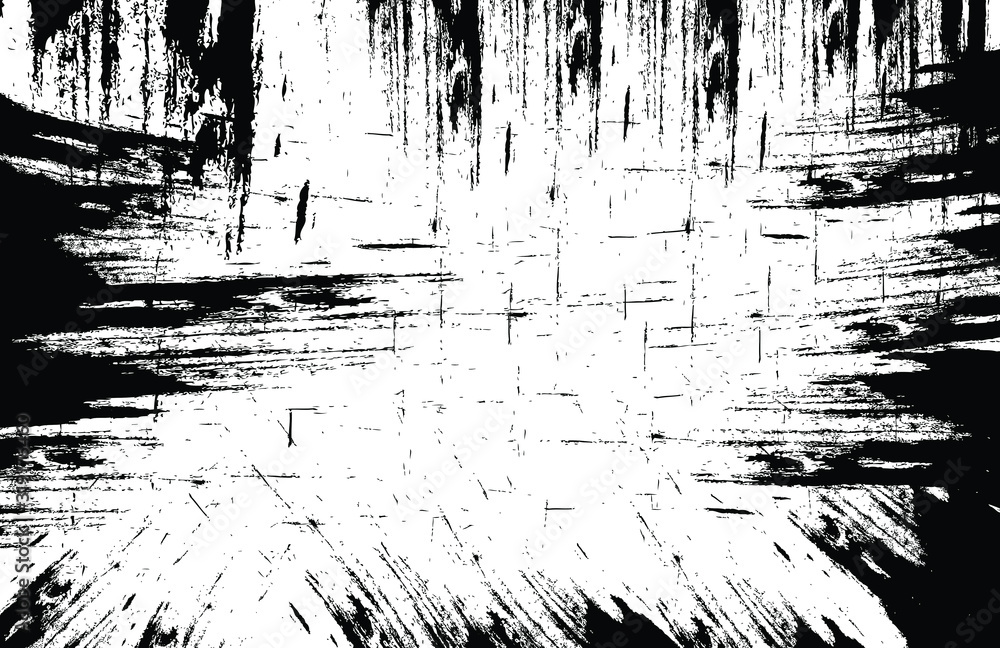 Grunge Black And White Urban Vector Texture Template. Dark Messy Dust ...