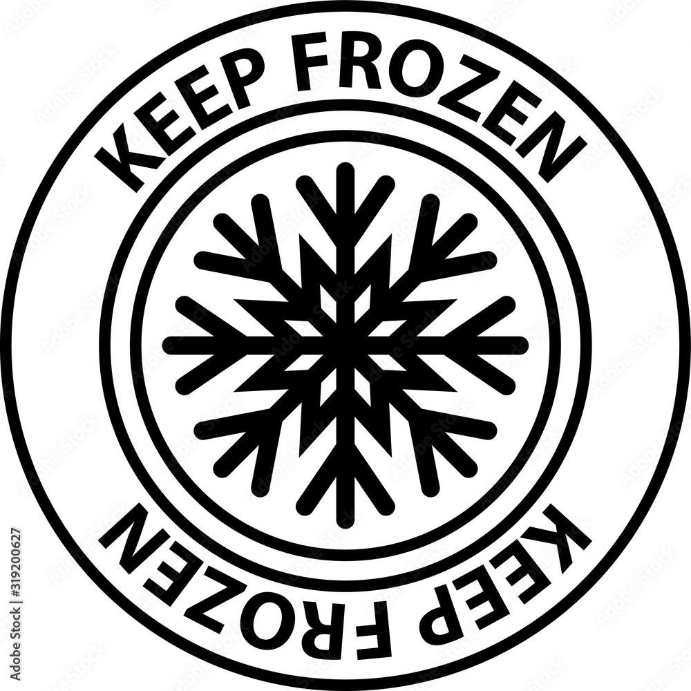 Keep frozen sticker, vector illustration Stock Vector | Adobe Stock