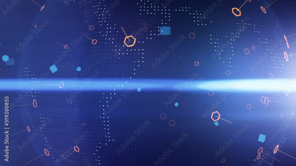 Futuristic tech globe showing the earth in the internet of things with ...