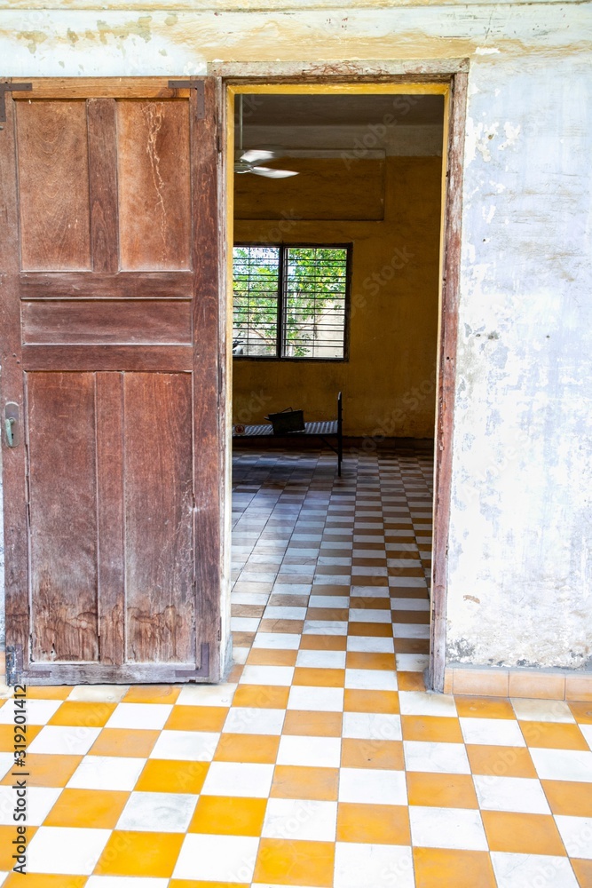 torture rooms of Tuol Sleng Genocide Museum, Phnom Penh, Cambodia Stock ...