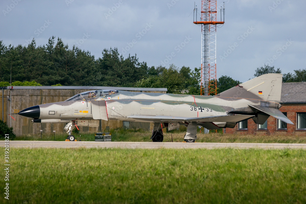 WITTMUND, GERMANY- JUNE 29, 2013: German Air Force F-4 Phantom fighter ...