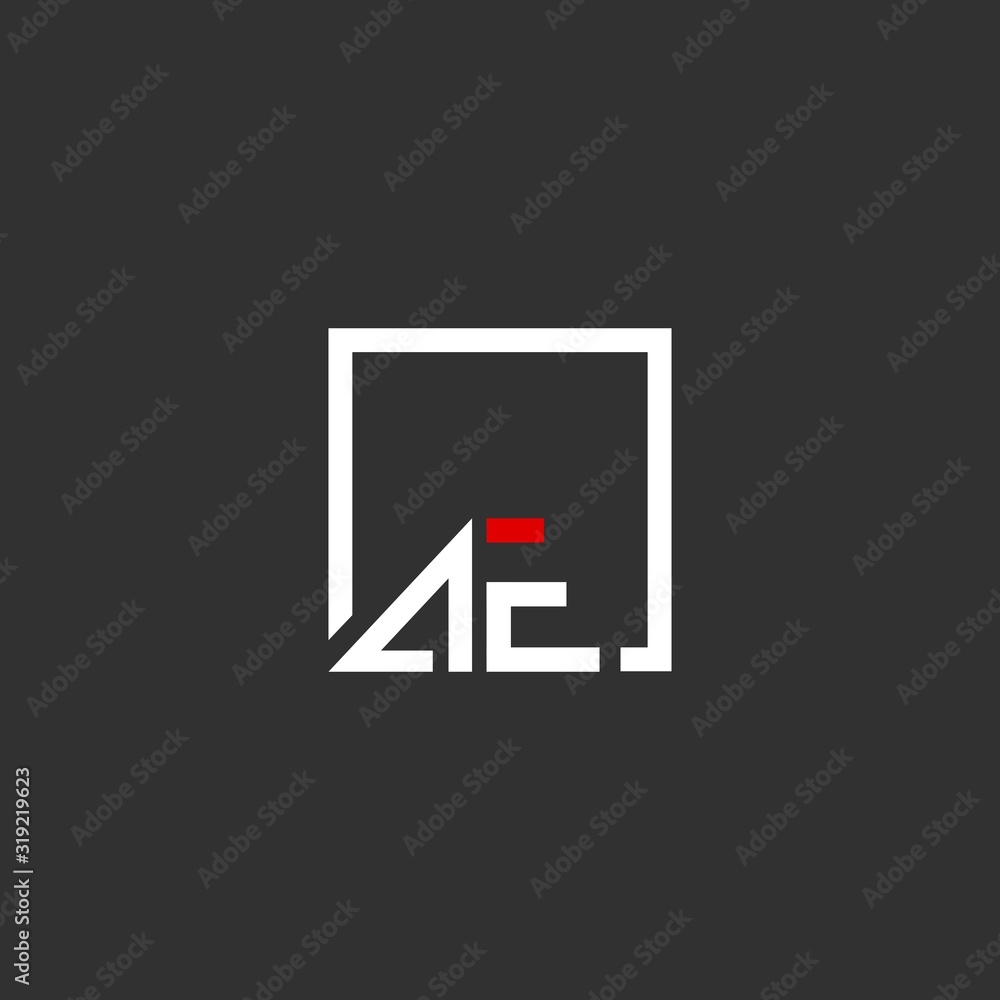 AE initial letter logo design template vector. Stock Vector | Adobe Stock