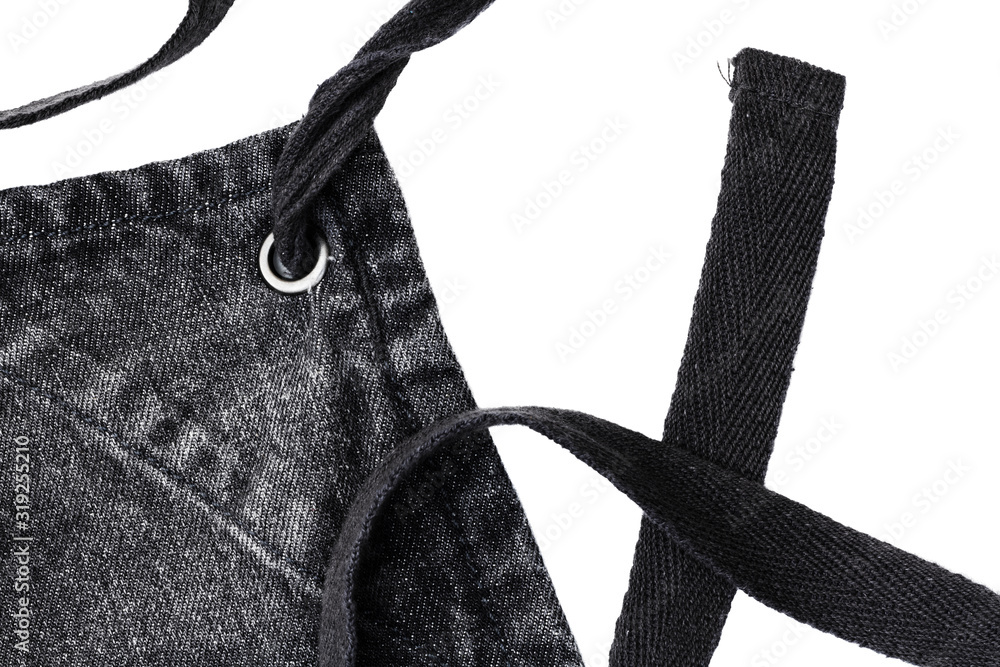 Elements of the artist's worn, cotton apron made of slightly stained ...