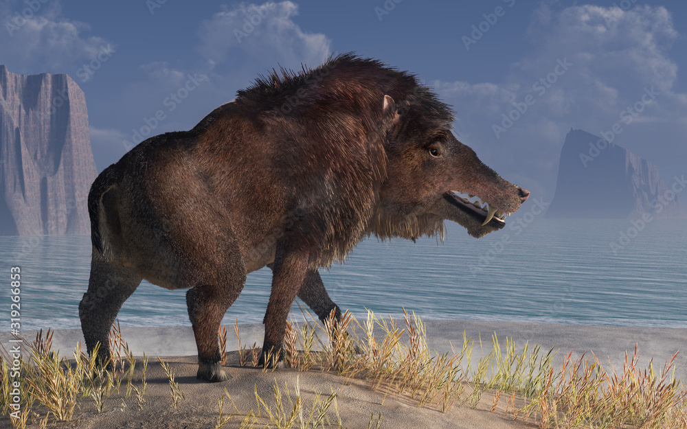 Andrewsarchus, an extinct creature of the Eocene period, was possibly ...