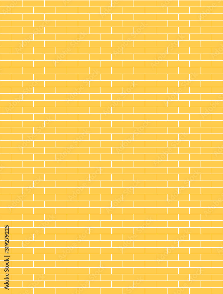 Bright yellow brick wall background Stock Illustration | Adobe Stock