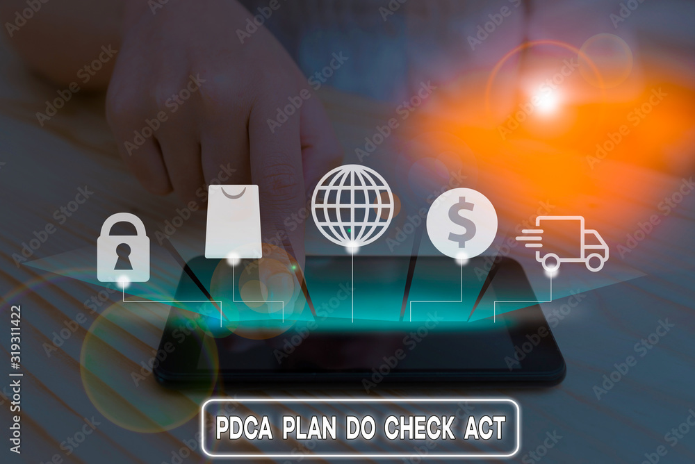 Fotografía Writing note showing Pdca Plan Do Check Act, Artur | Posters.es