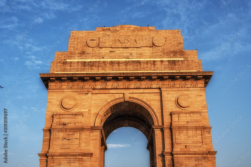 india gate during sunset Stock Photo | Adobe Stock