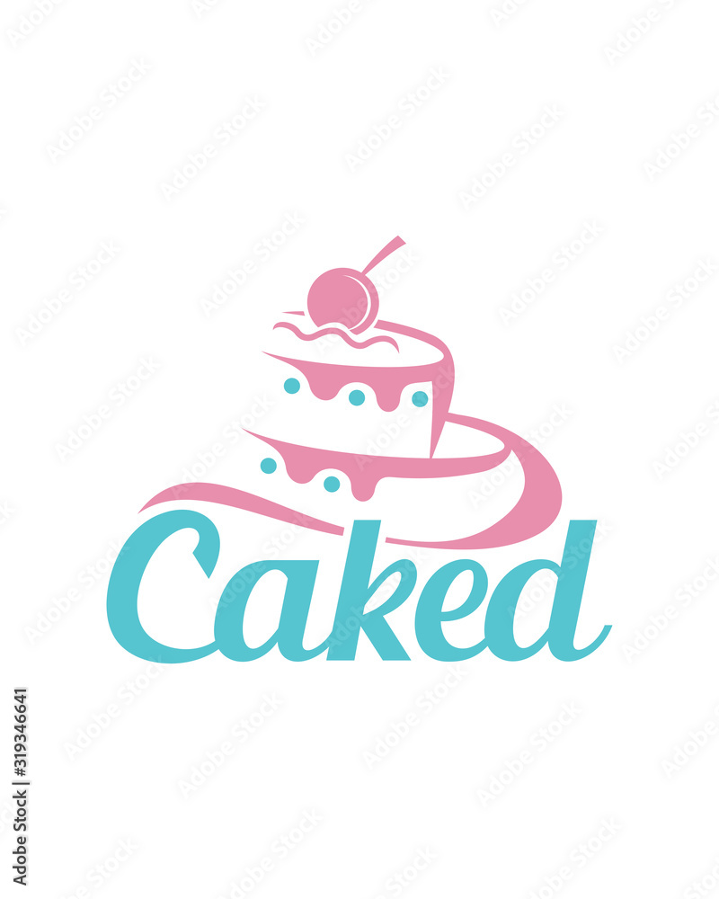 Cake Logo Stock Vector | Adobe Stock