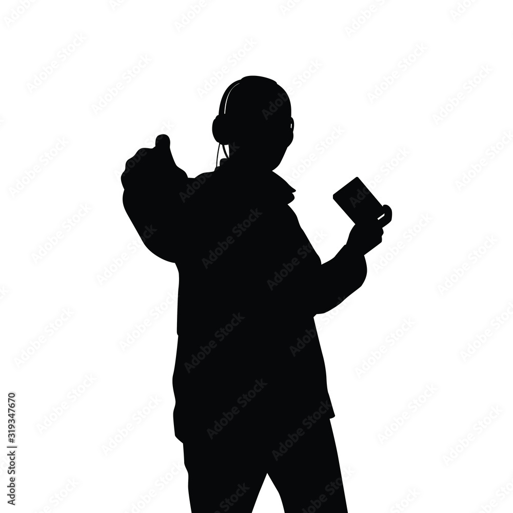 Gamer silhouette vector Stock Vector | Adobe Stock