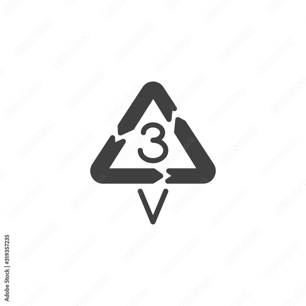 Polyvinyl chloride vector icon. filled flat sign for mobile concept and ...