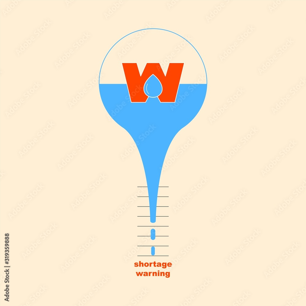 Poster Water shortage warning symbol – Wall Art | UkPosters