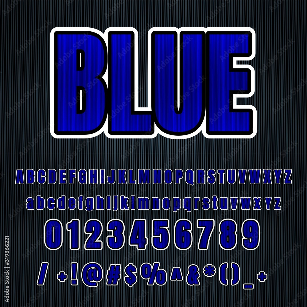 Vetor de Vector display font design with line,alphabet, character set ...
