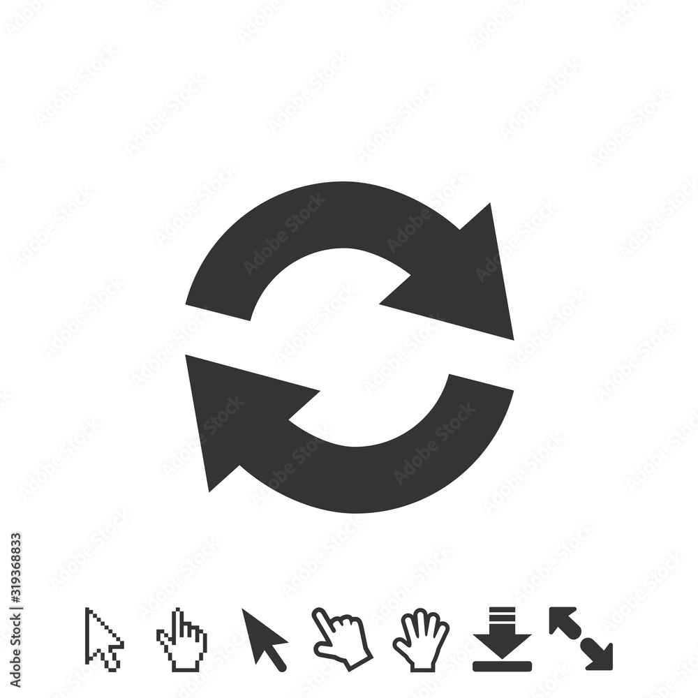 refresh icon vector illustration symbol for website and graphic design ...