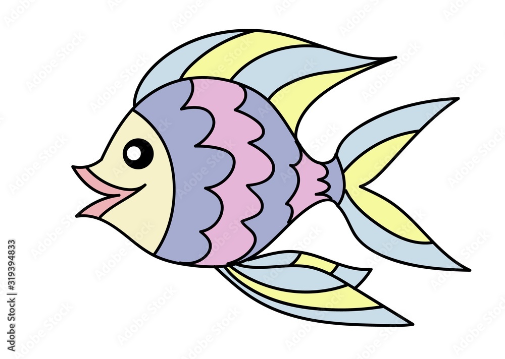 rybka, ryba, akwarium, woda, ozdoba, dekoracja, naklejka, dziecko Stock ...