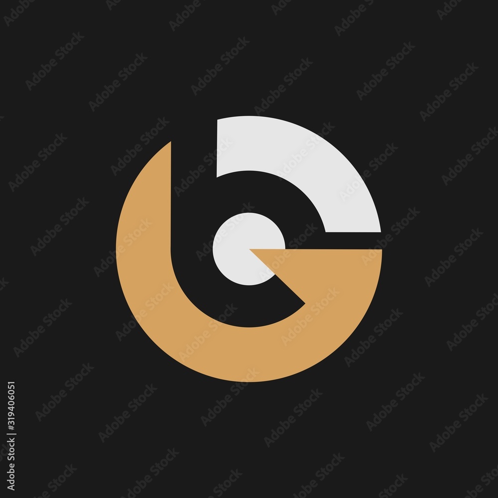 abstract initial letter G B logo design template Stock Vector | Adobe Stock