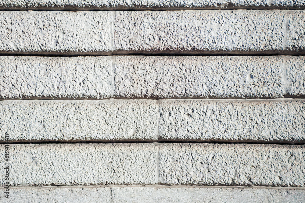 Bright white plaster stucco base facade wall background texture with ...