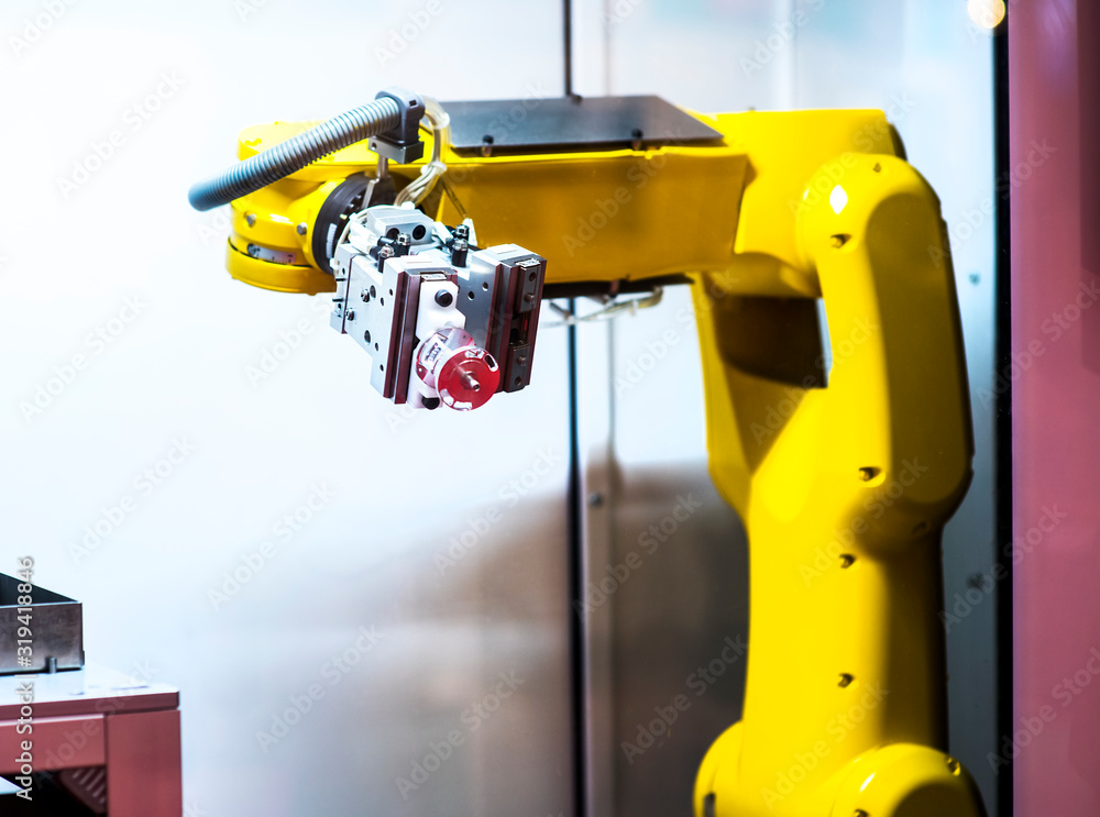 Augmented reality for industry concept. Robotic and Automation system control application on ...