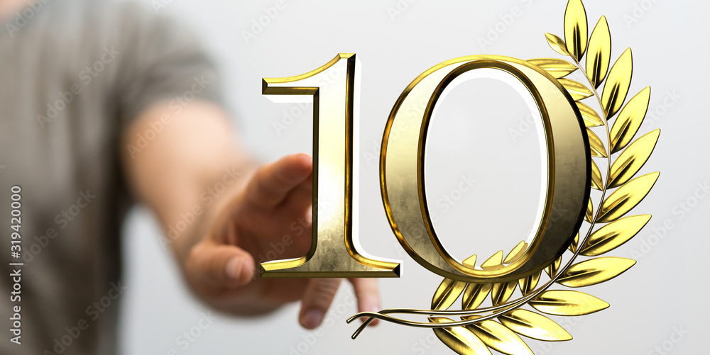 10 Anniversary 3d numbers. Poster template for Celebrating 10th ...