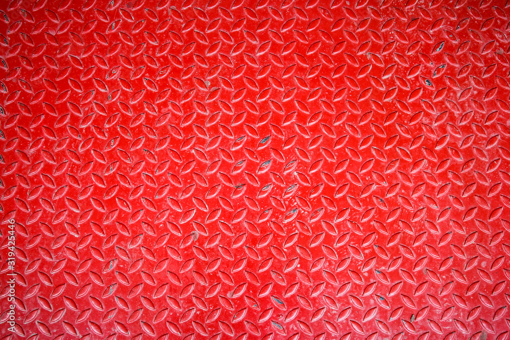 Red diamond plate floor background Stock Photo | Adobe Stock