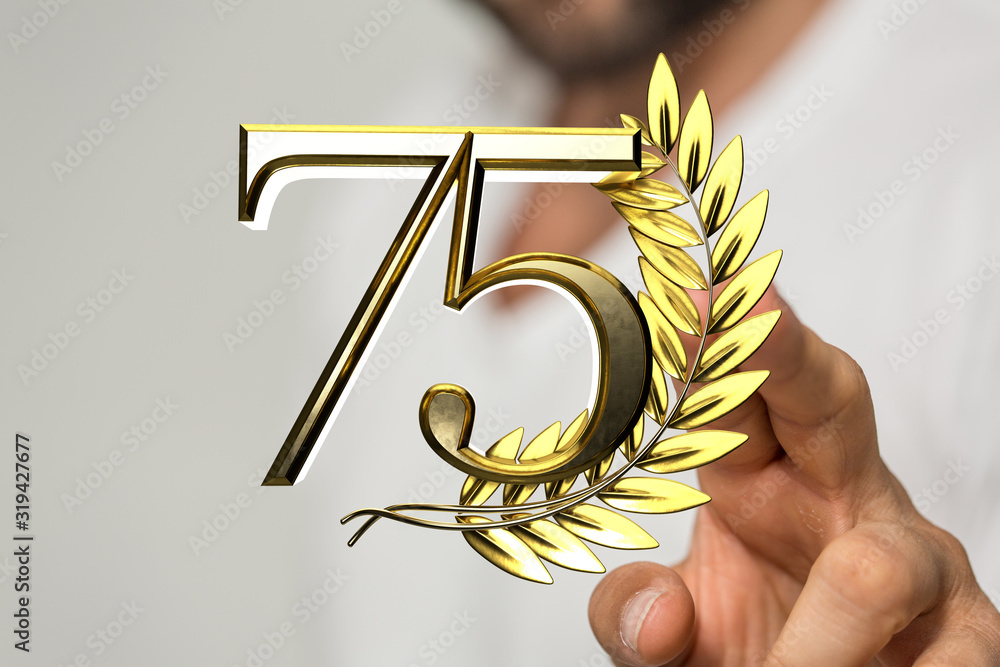 75 Anniversary 3d numbers. template for Celebrating 75 anniversary ...